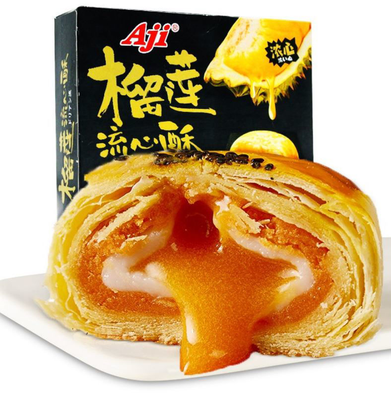 i-chi Asia-Markt 德国爱吃网. Aji 榴莲流心酥 榴莲味 220g大盒 含4枚